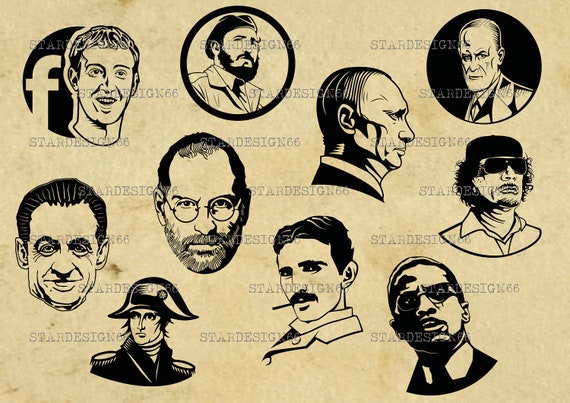 Famous People Faces Clip Art