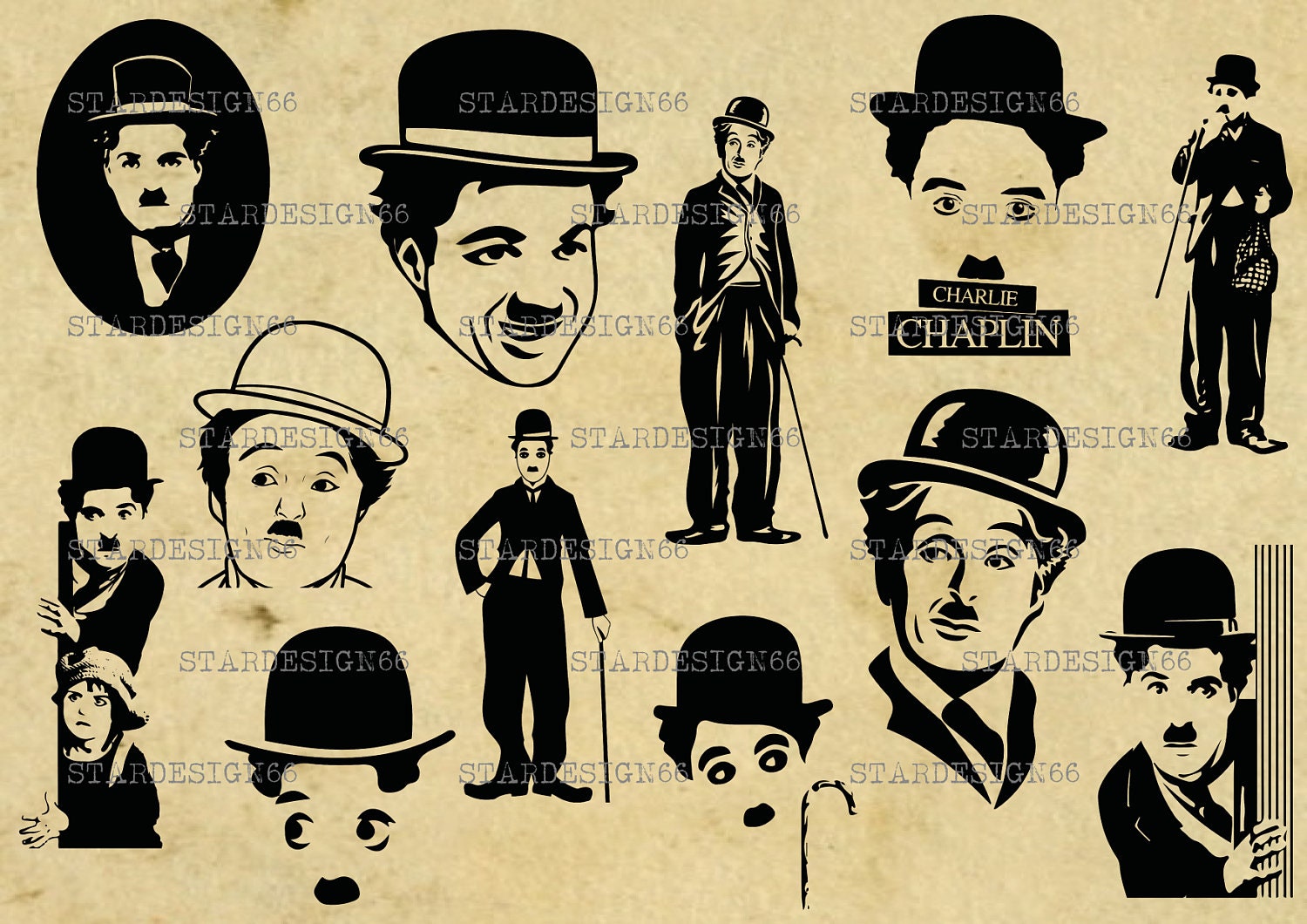 Charlie Chaplin Clipart
