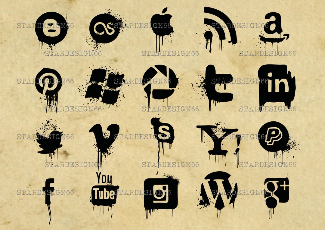 Digital SVG, PNG, JPG, Social Media Clipart, Branding Icons, Social ...
