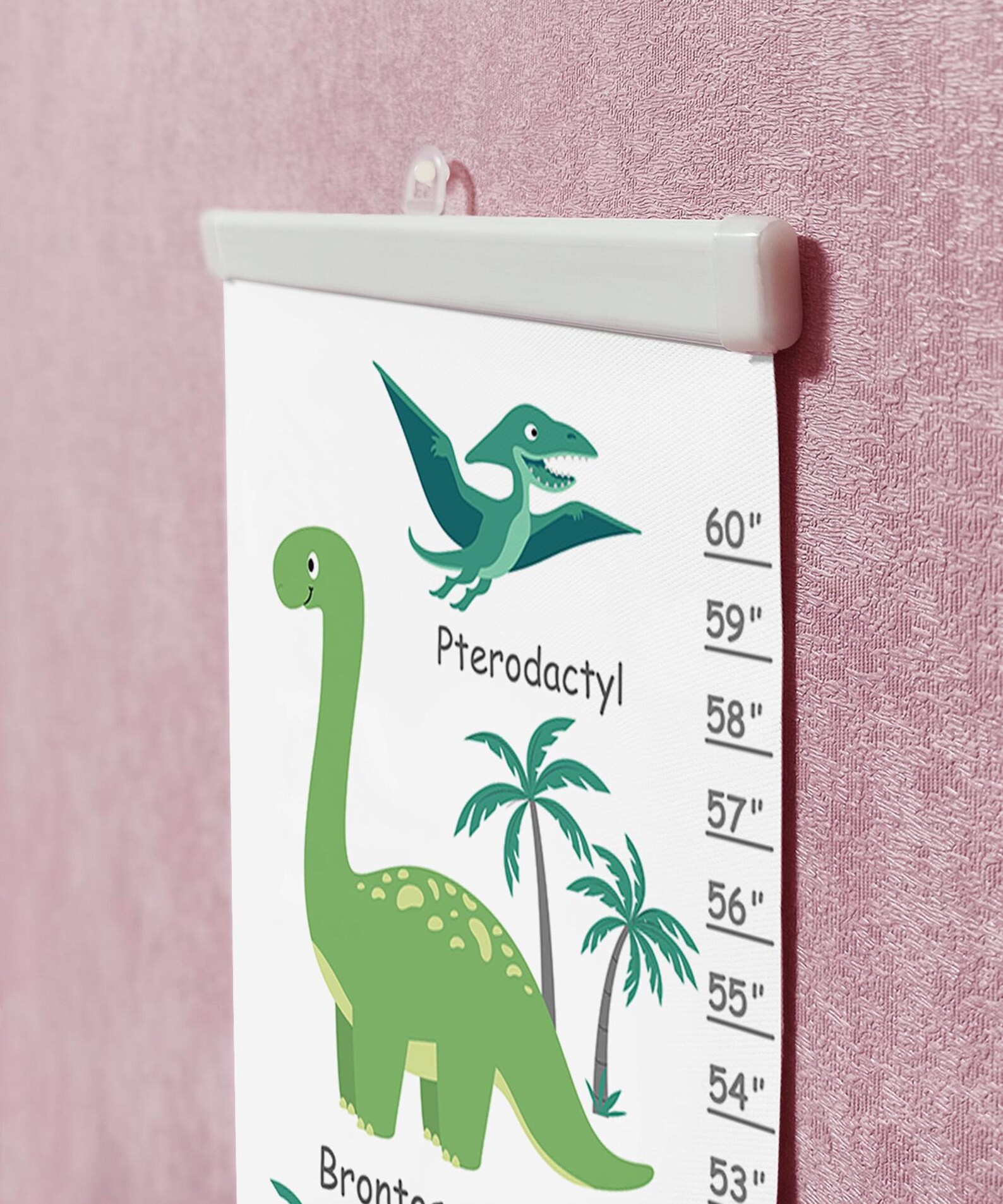 Dinosaur Chart Height Charts Kids Wild Animals Personalised Height ...