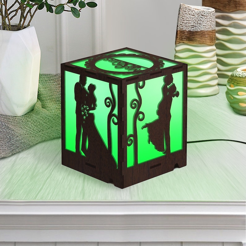 Wedding Love Gifts for Her Night Lamp Love Gift Idea Couple Kissing ...