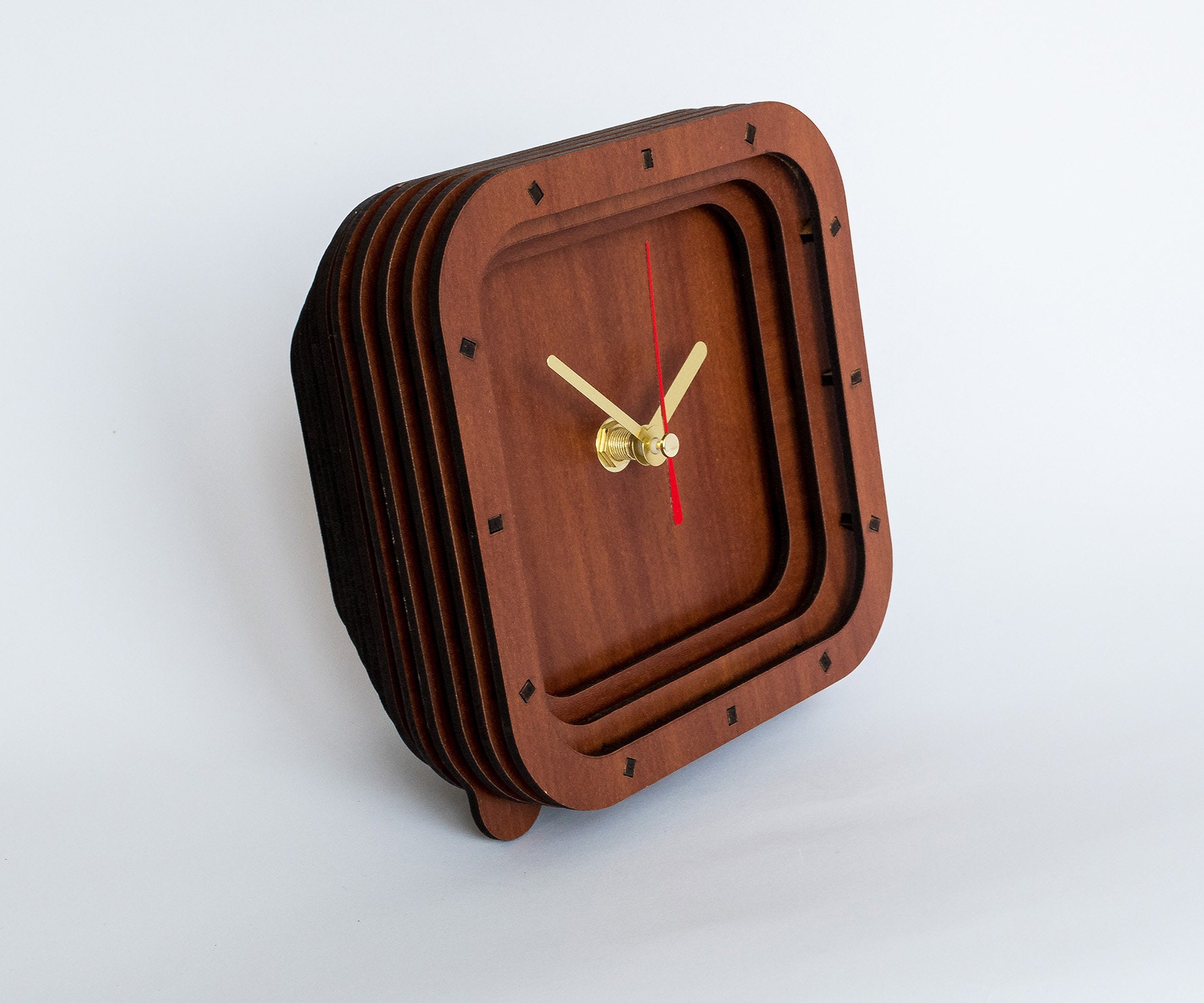 Apple Color Clocks Square Wonderful Deco Hanging Clock Contemporary ...