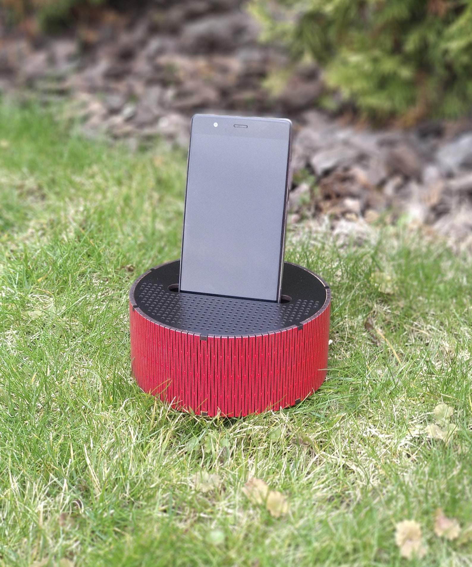 Round Music Holder Red Holder Accessories for Phone Round Speaker ...