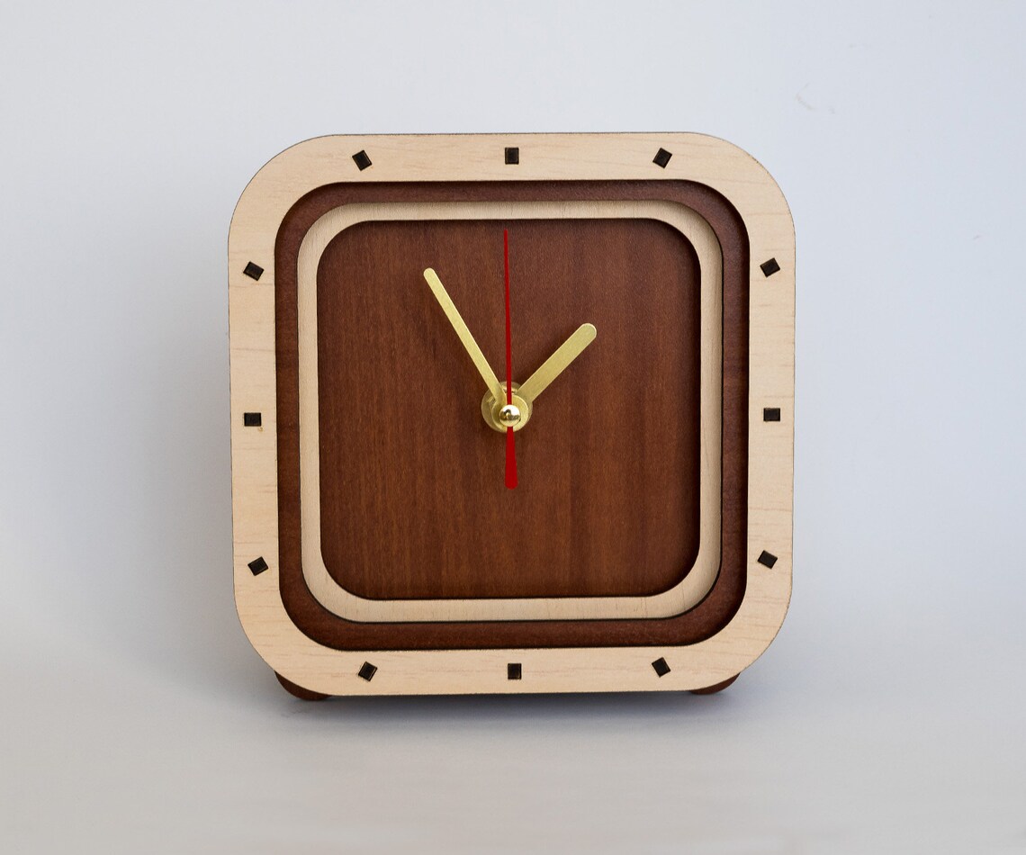 Collor Clocks Maple Apple Wooden Clock Table Clocks Online - Etsy