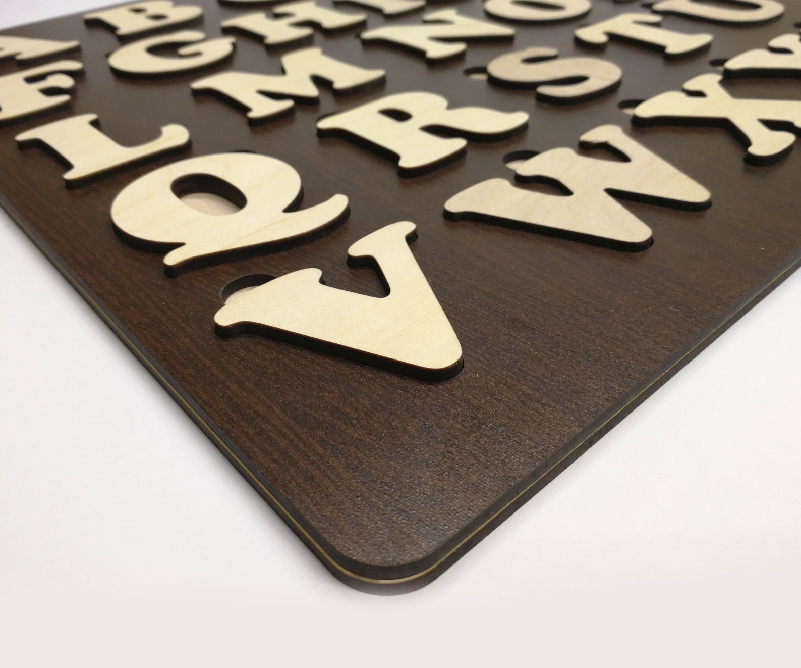 Wooden Alphabet Jigsaw Puzzle Baby Gift Enjoy Toys Wood Sign ...