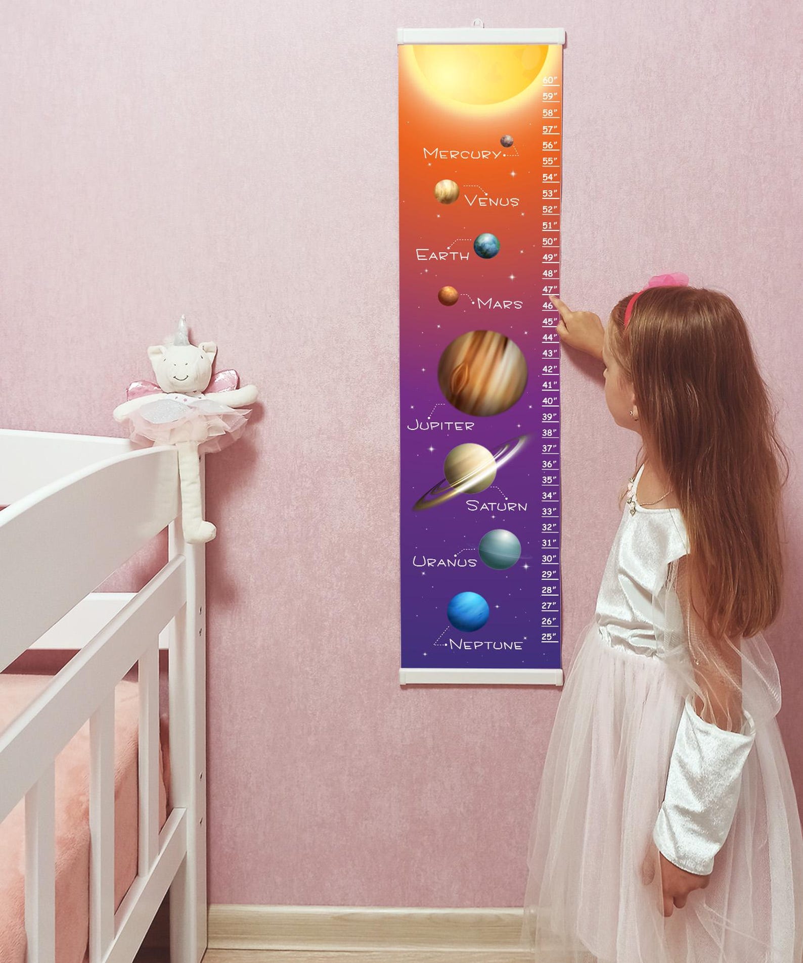 Galaxy Growth Chart Height Charts for Kids Height Meter Personalised ...
