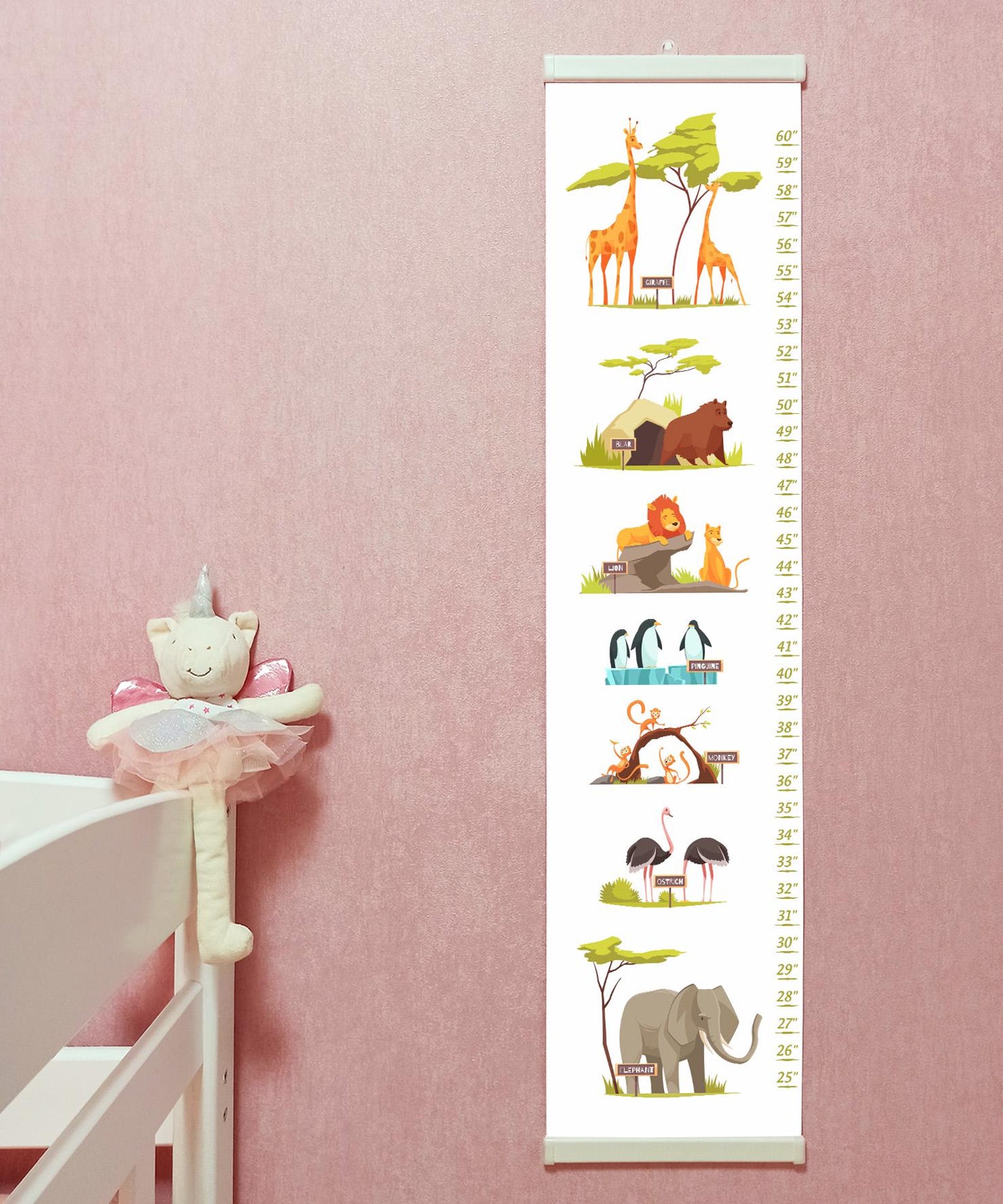 Kids Growth Chart Height Charts for Kids Height Meter Personalised Tree ...