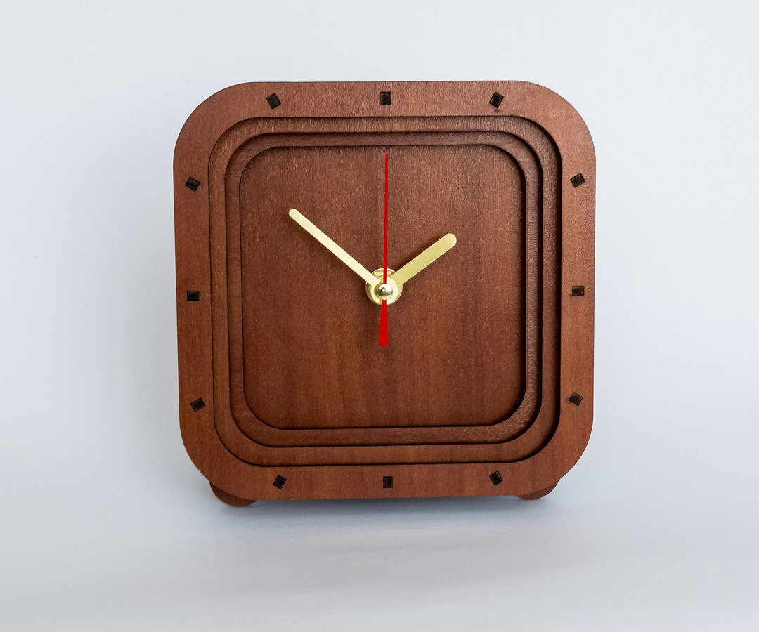 Clock Apple Square Clocks Clock Gift for Mom Gift Clock Unique Gift ...