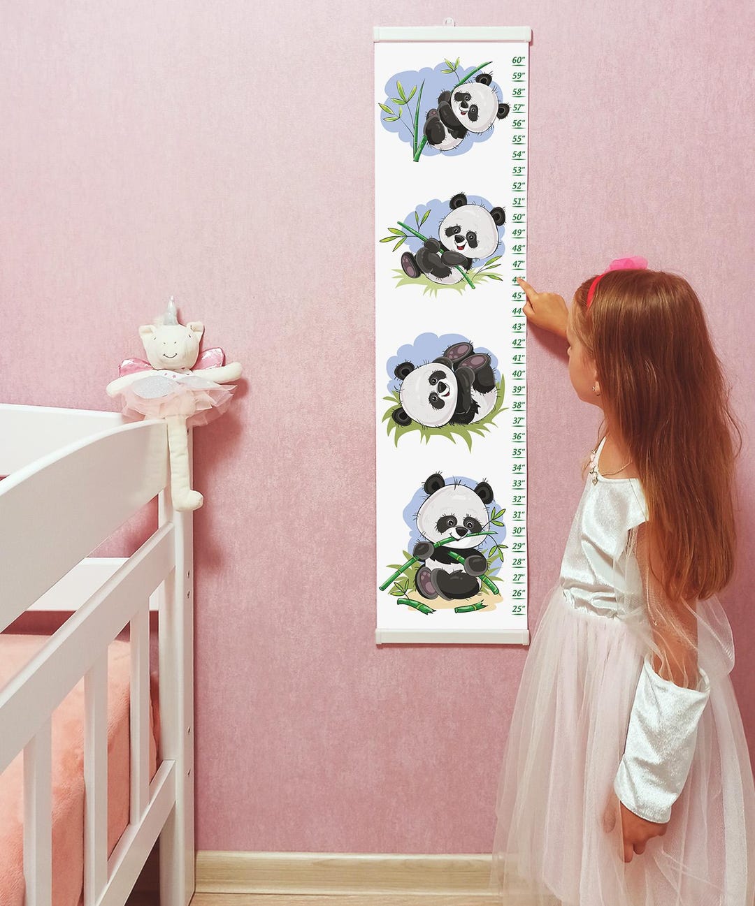 Panda Growth Chart Height Charts Blue Cat Height Meter Personalised ...