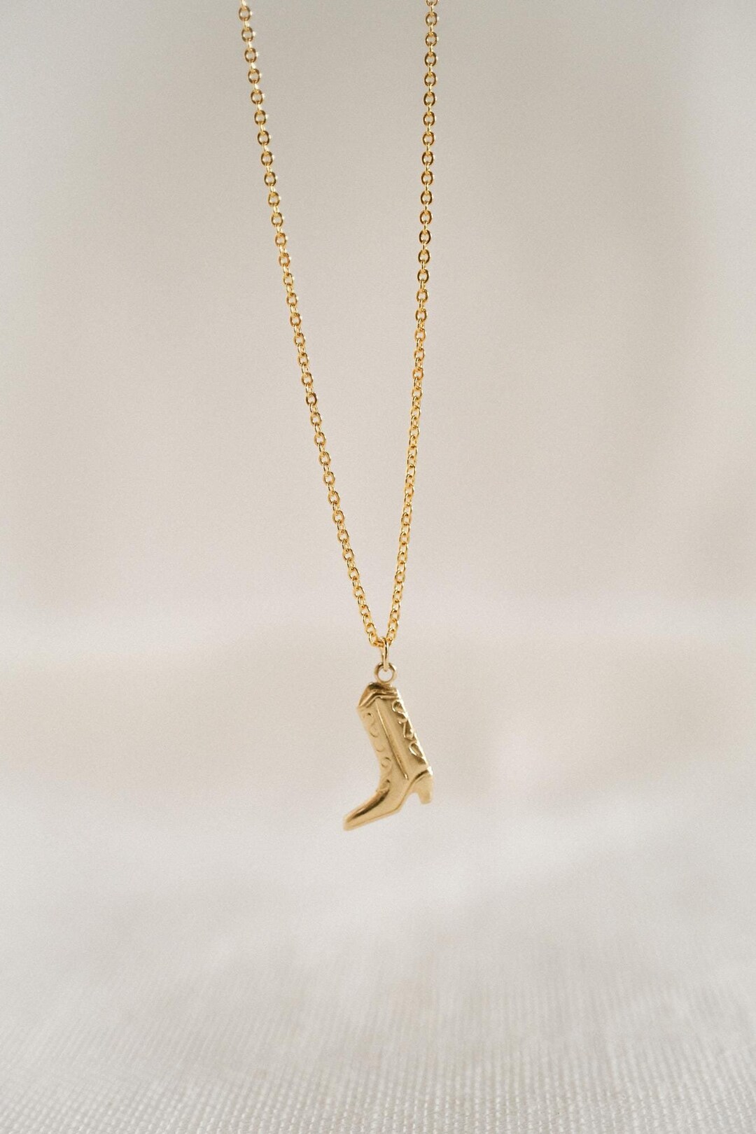 Cowboy Boot Necklace - Boho Choker - Thin and Delicate - Gift for Her ...