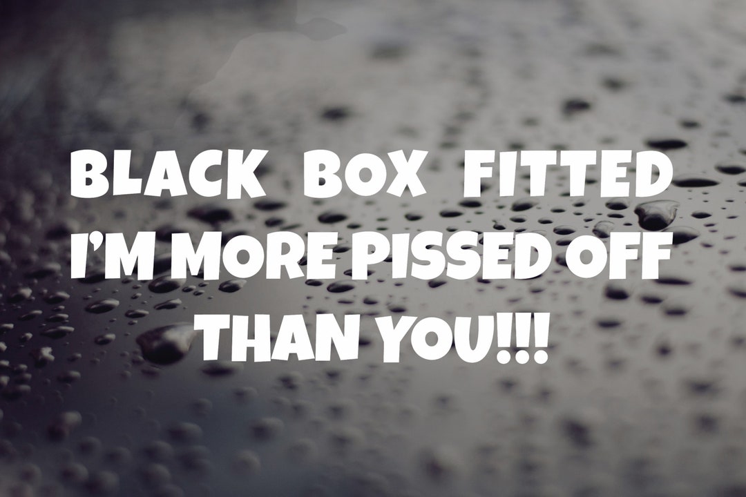 BLACK BOX FITTED Car Decal Vinyl Sticker Bumper Window Sticker. Black ...