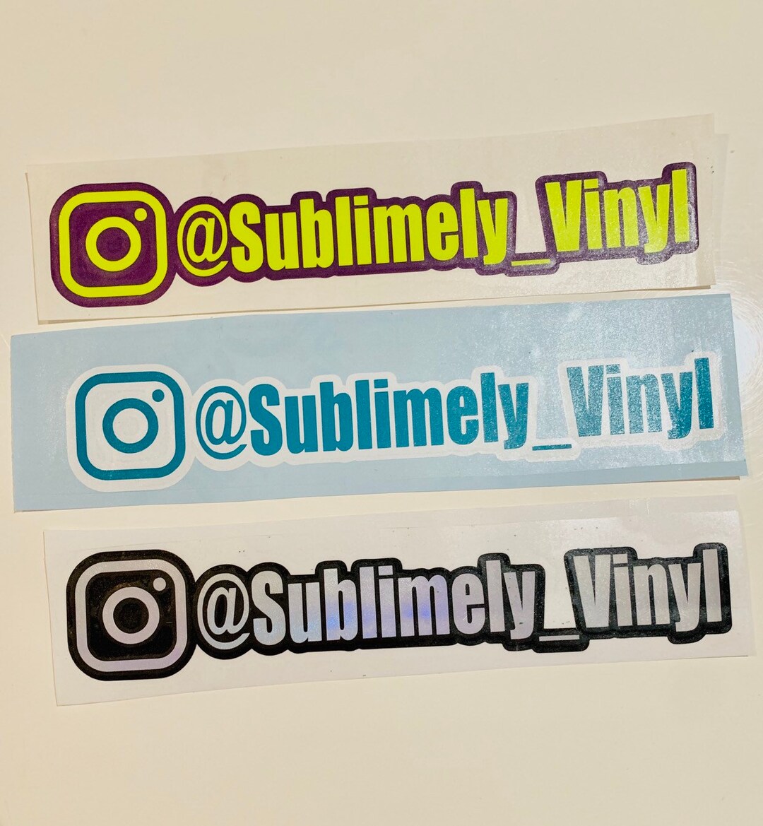 Custom Instagram Handle Car Decal, Sticker X2, X5, X10 - Etsy