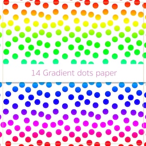 Gradient Dots Digital Paper, Polka Dots Paper, Colorful Confetti Paper ...