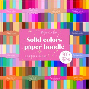 Solid Colors Paper BUNDLE, Digital Paper, Boho Wallpaper, Pastel ...