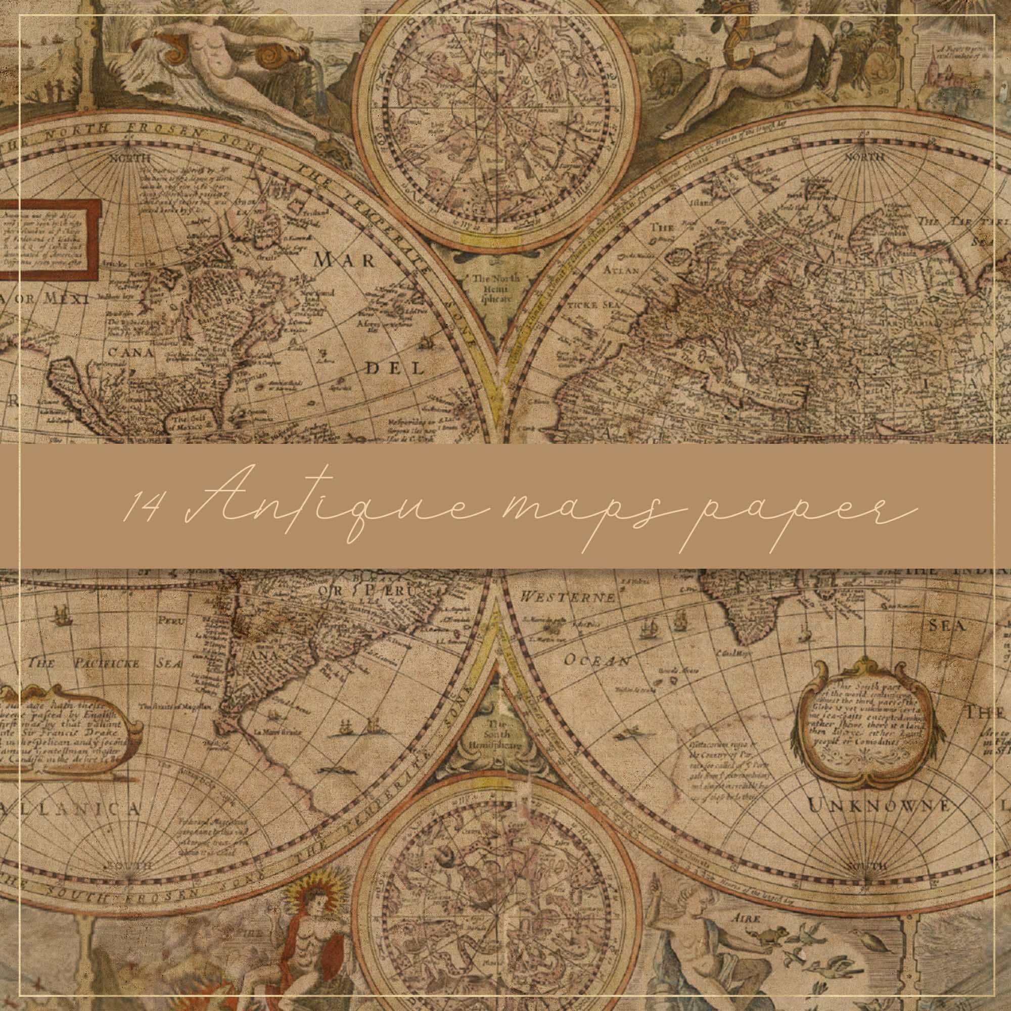 Antique Maps Digital Paper Vintage Maps Junk Journal Maps | Etsy Canada