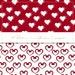 Red and White Hearts Digital Paper, Seamless Pattern, Valentine's Day ...