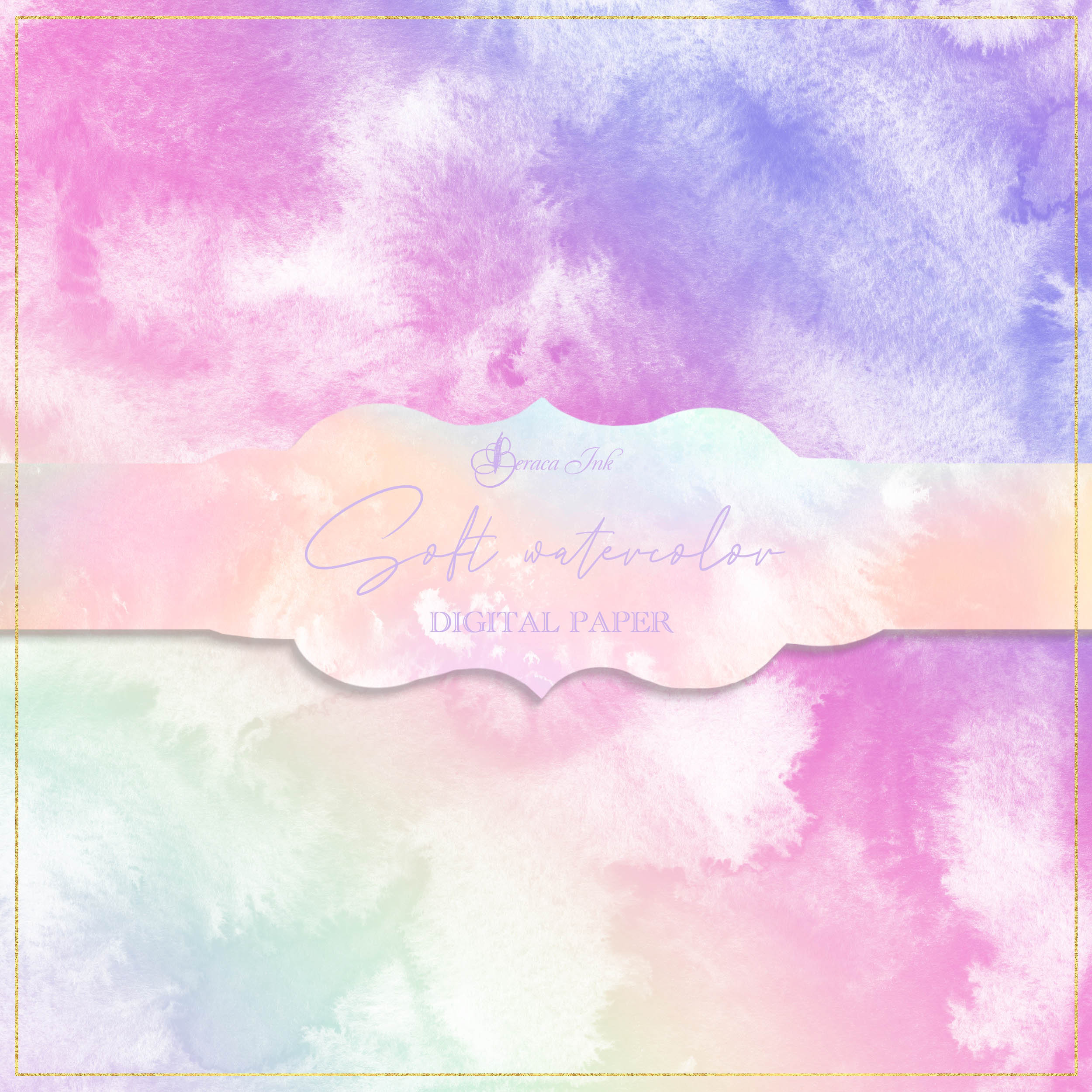 Soft Watercolor Digital Paper Gradient Wallpaper Ombre | Etsy