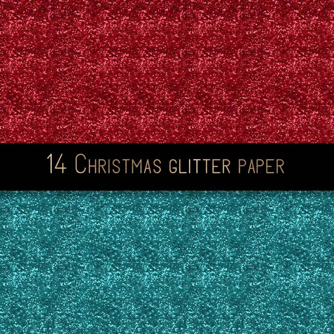 Christmas glitter digital paper Chunky glitter paper | Etsy