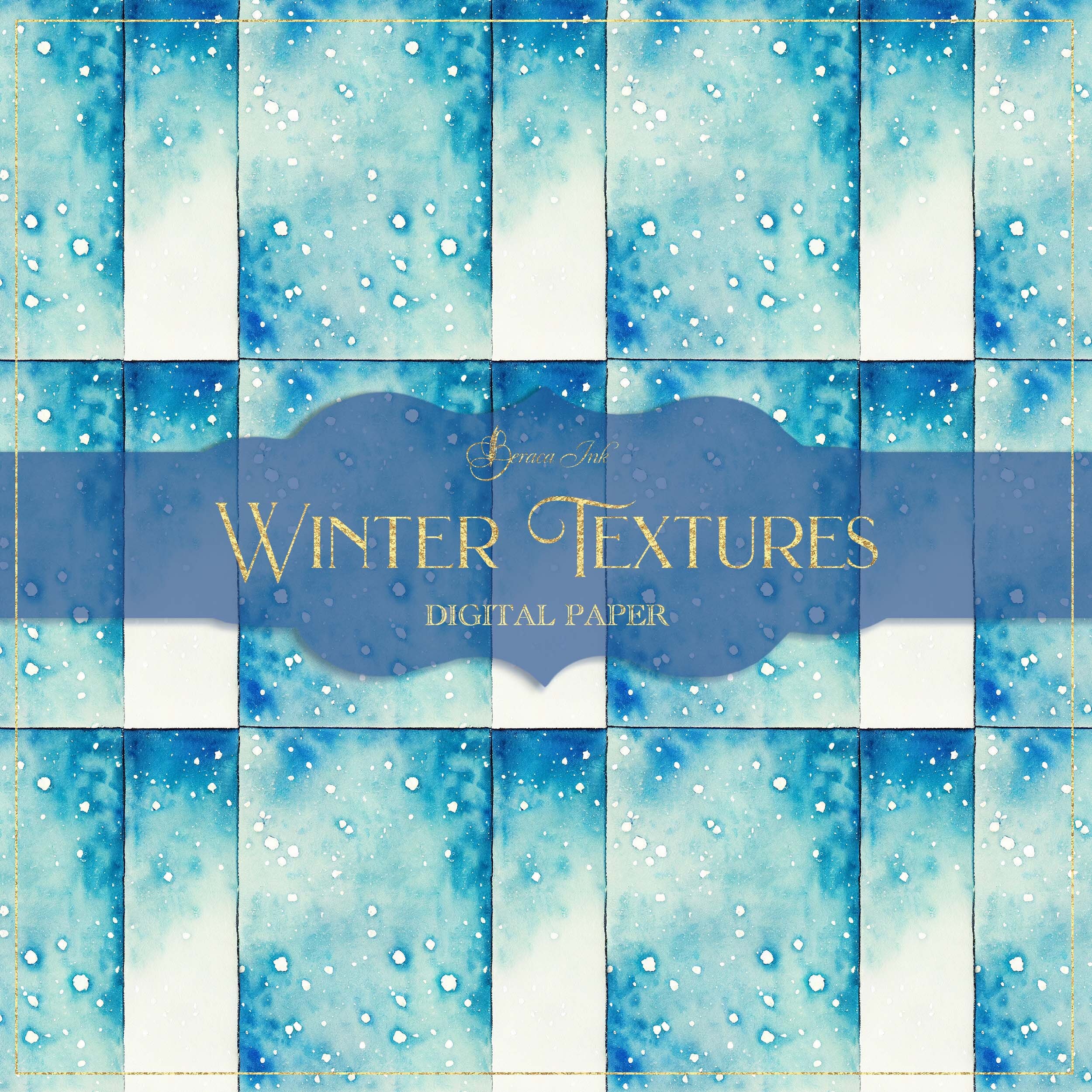 Winter Texture Digital Paper Seamless Pattern Blue - Etsy