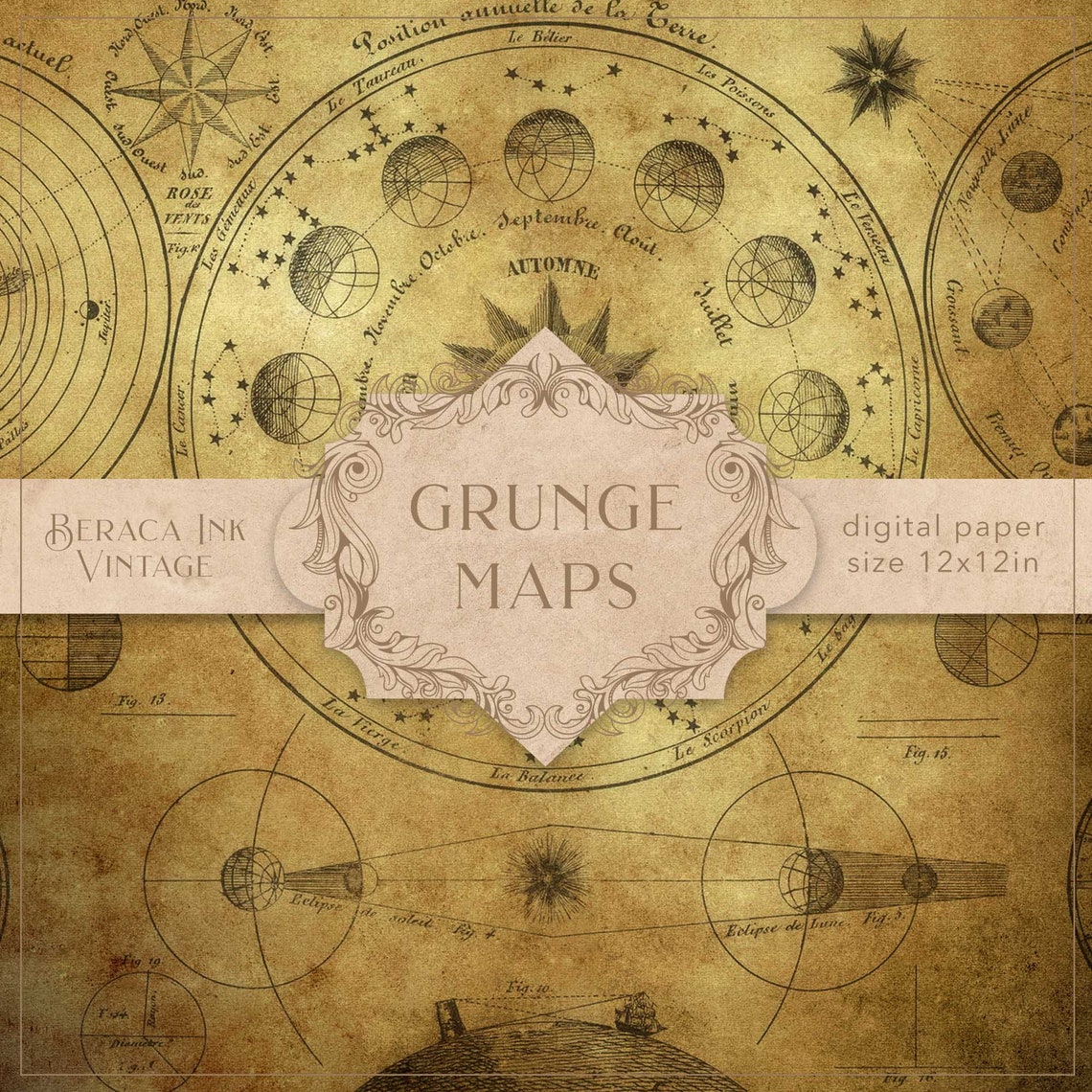 Grunge Maps Digital Paper Old Maps Paper Junk Journal - Etsy