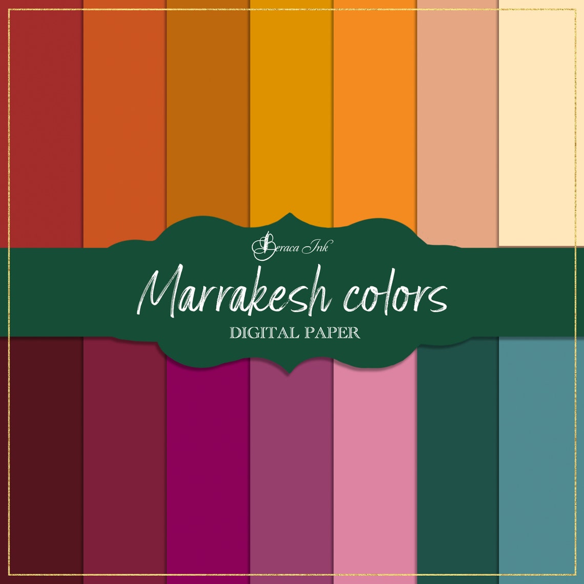 Marrakesh Digital Paper, Solid Color Paper, Jewels Tones, Fuchsia ...