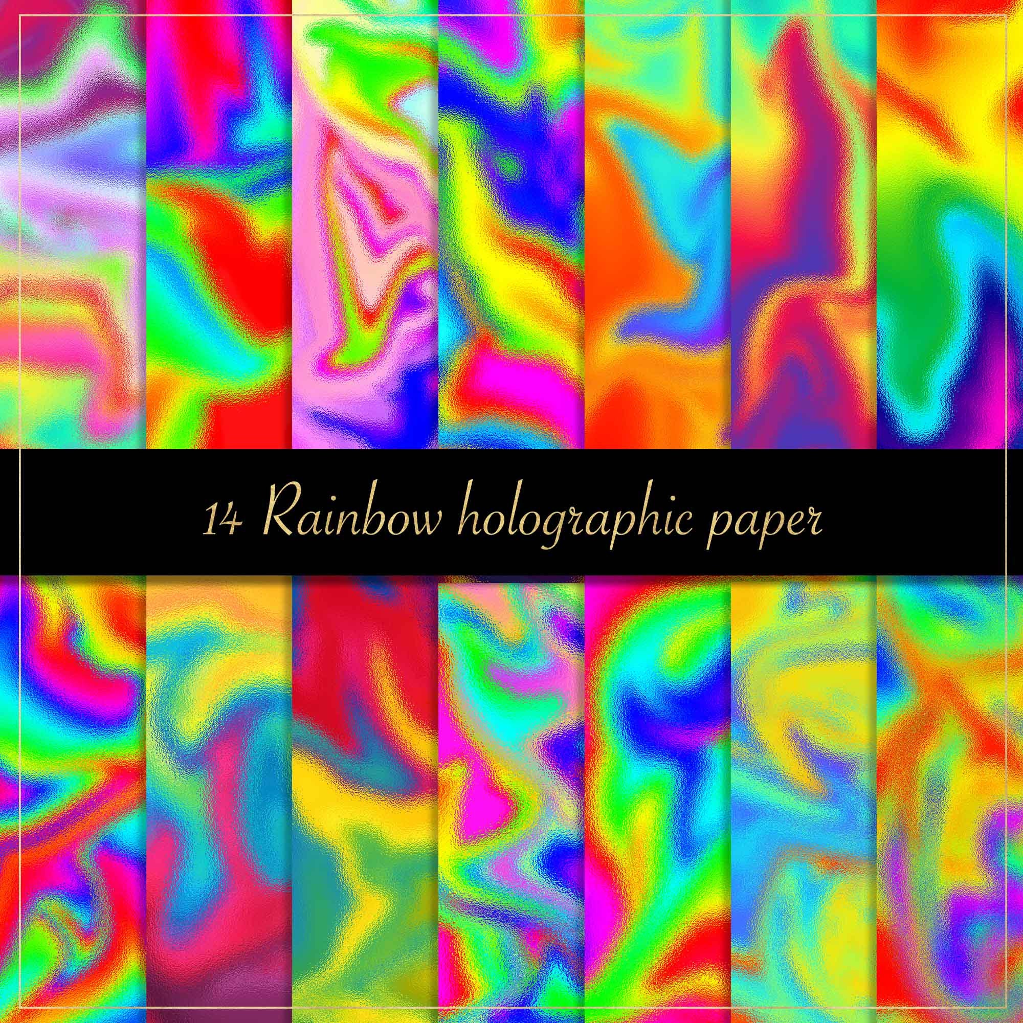 Rainbow BUNDLE Digital Paper Rainbow Swirls Colorful - Etsy