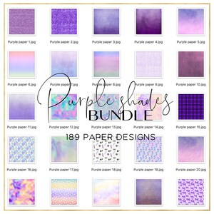 Purple Shades BUNDLE Digital Paper, Purple Wallpaper, Galaxy Paper ...