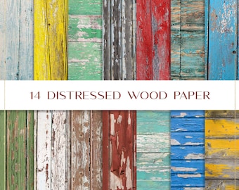 Distressed Wood - Etsy