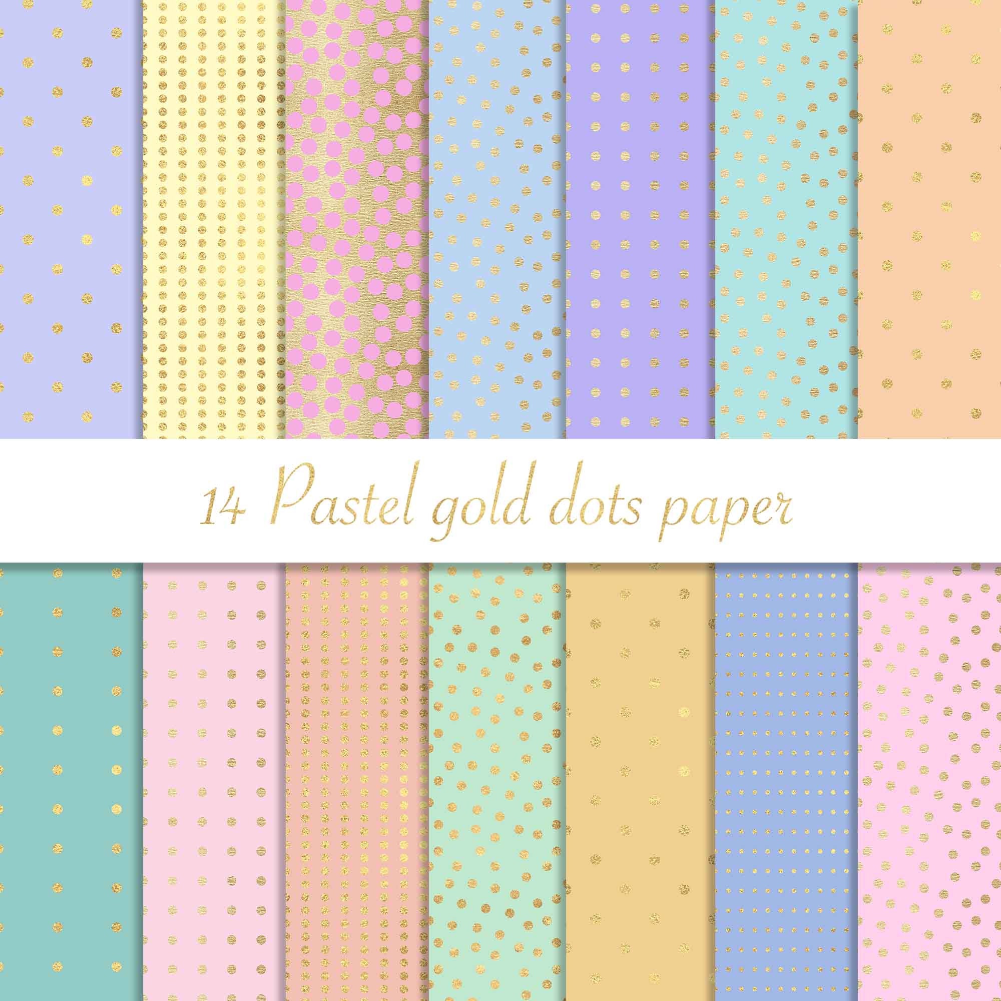 Pastel Gold Dots Digital Paper Seamless Paper Polk Dots - Etsy
