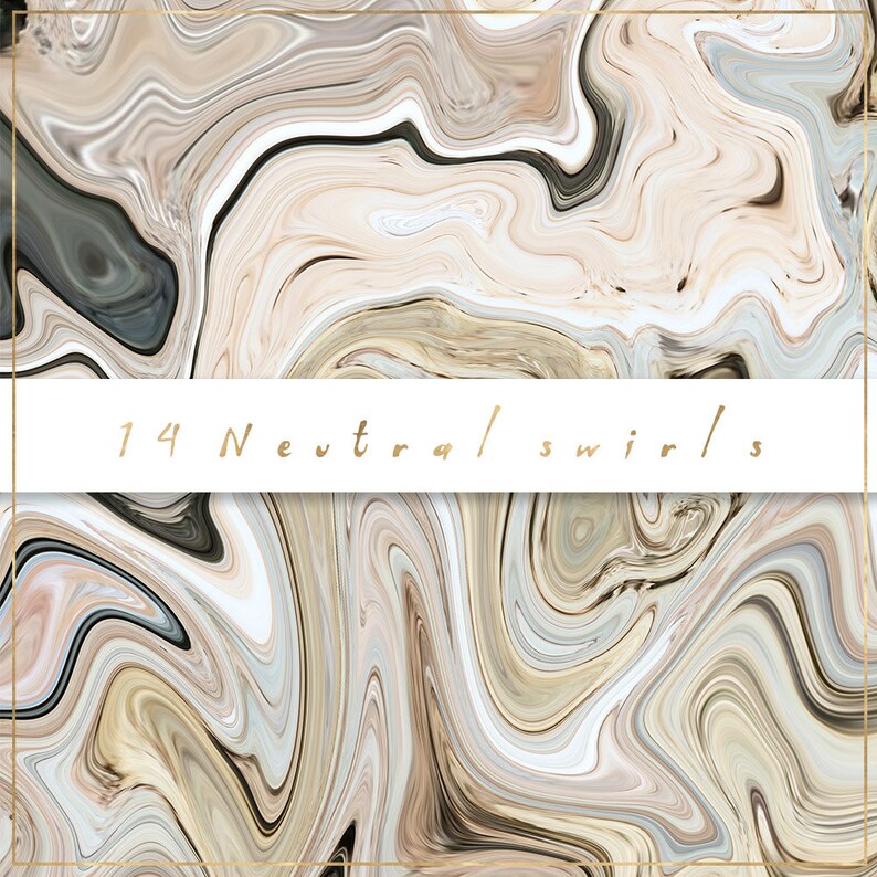 Neutral Swirls Digital Paper Neutral Marble Paper Abstract | Etsy