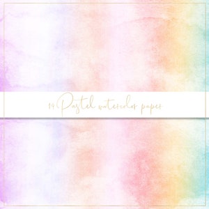 Pastel Watercolor Digital Paper, Pastel Ombre Wallpaper, Pastel ...