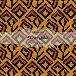 African Tribes Digital Paper, Seamless Pattern, Tribal Background, AI ...