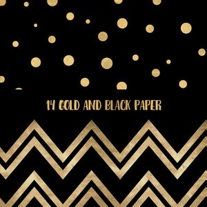 Black Gold Digital Paper 14, Gold Black Paper, Glitter Paper, Black ...