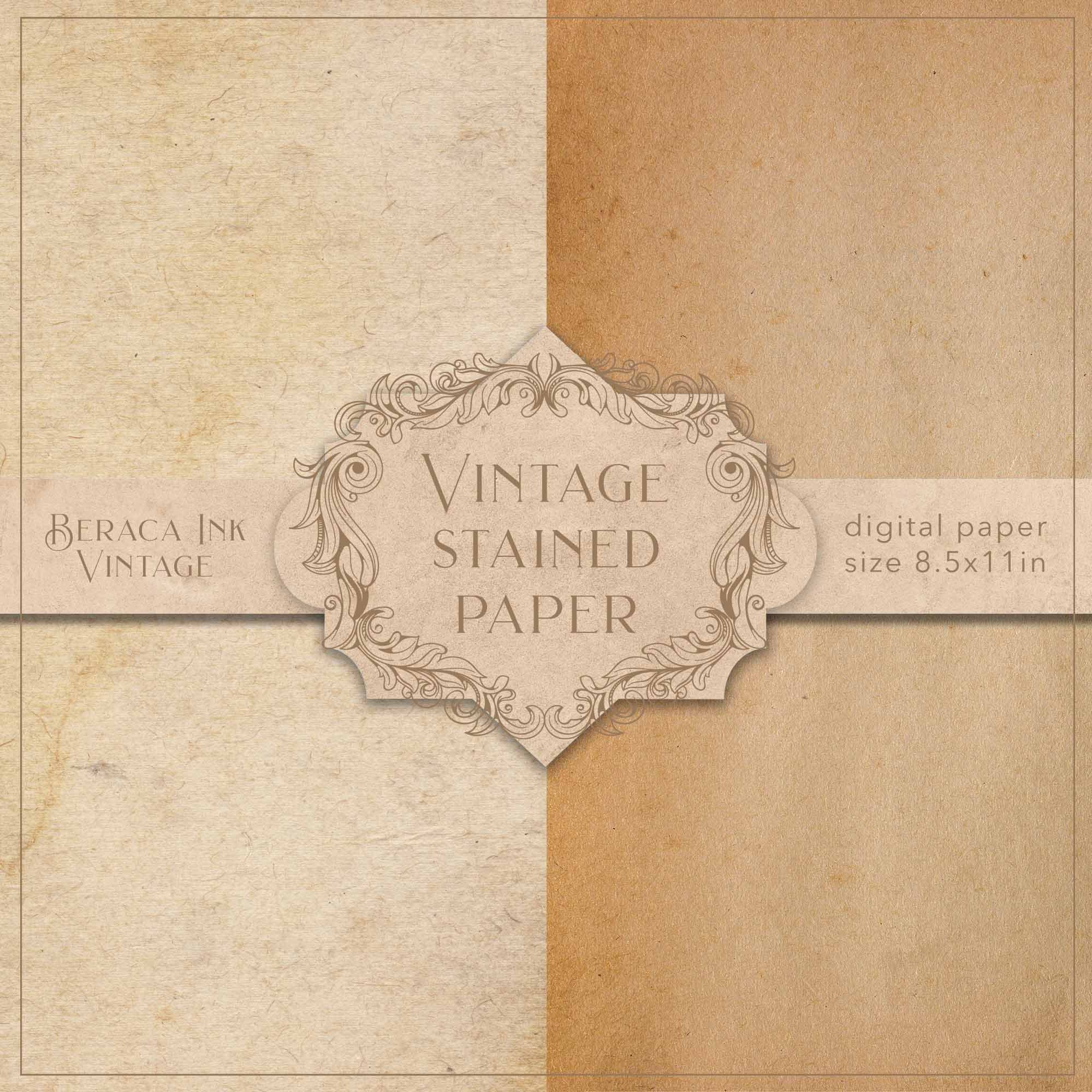 Vintage Stained Digital Paper, Antique Paper, Distressed Texture, Old ...