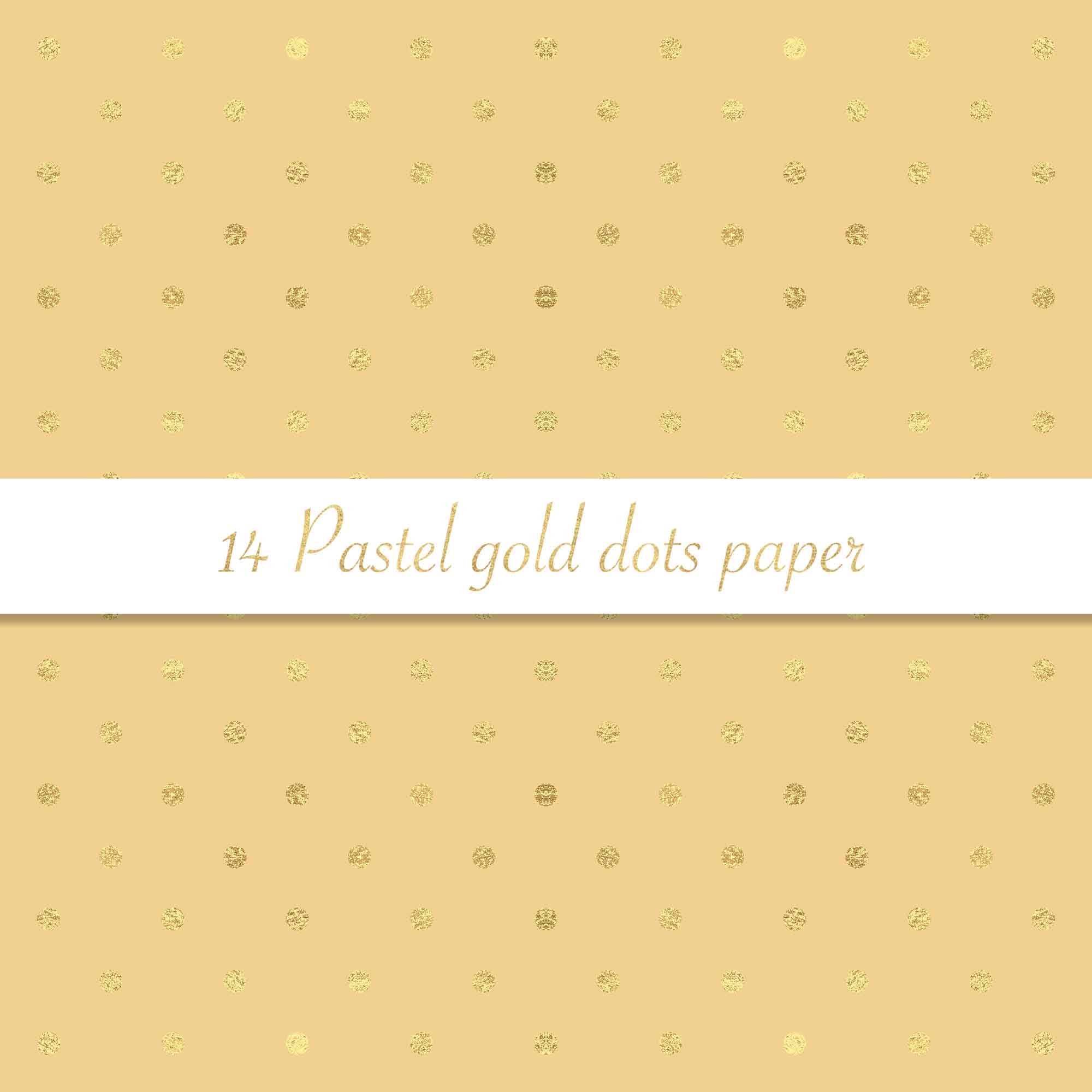 Pastel Gold Dots Digital Paper, Seamless Paper, Polk Dots Background ...