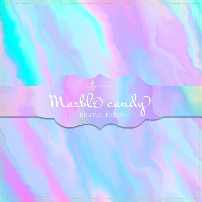 Marble Candy Digital Paper Marbling Pattern Colorful | Etsy