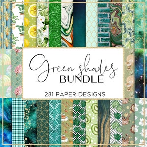 Color Shades Digital Paper BUNDLE, DIY Craft Paper, Rainbow Watercolor ...