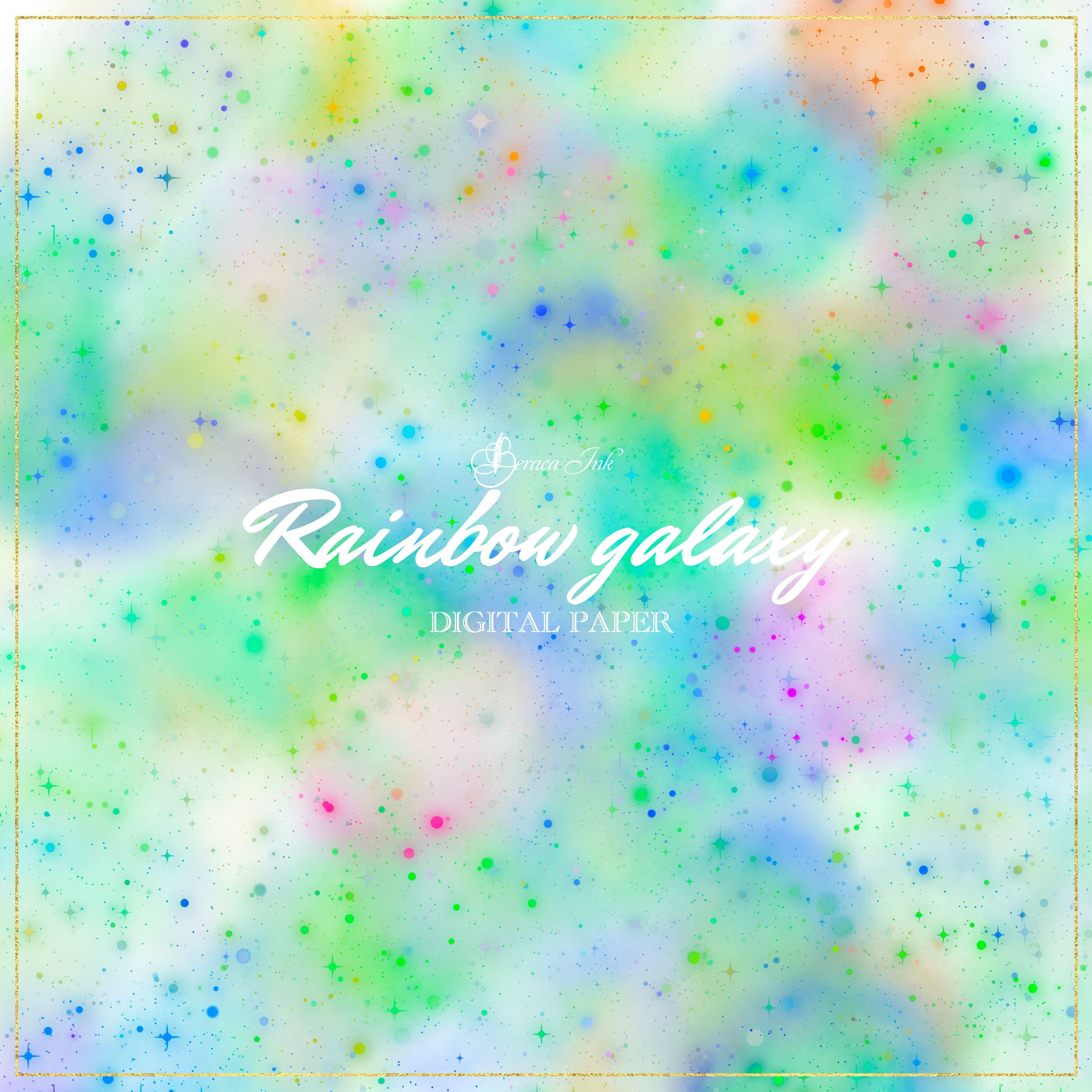 Rainbow Galaxy Digital Paper Stars Pattern Pink Galaxy | Etsy