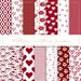 Red and White Hearts Digital Paper, Seamless Pattern, Valentine's Day ...