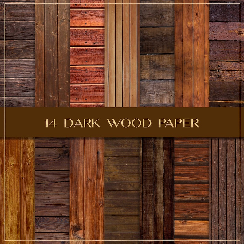 Dark Wood Digital Paper Rustic Wood Textures Natural Wood - Etsy