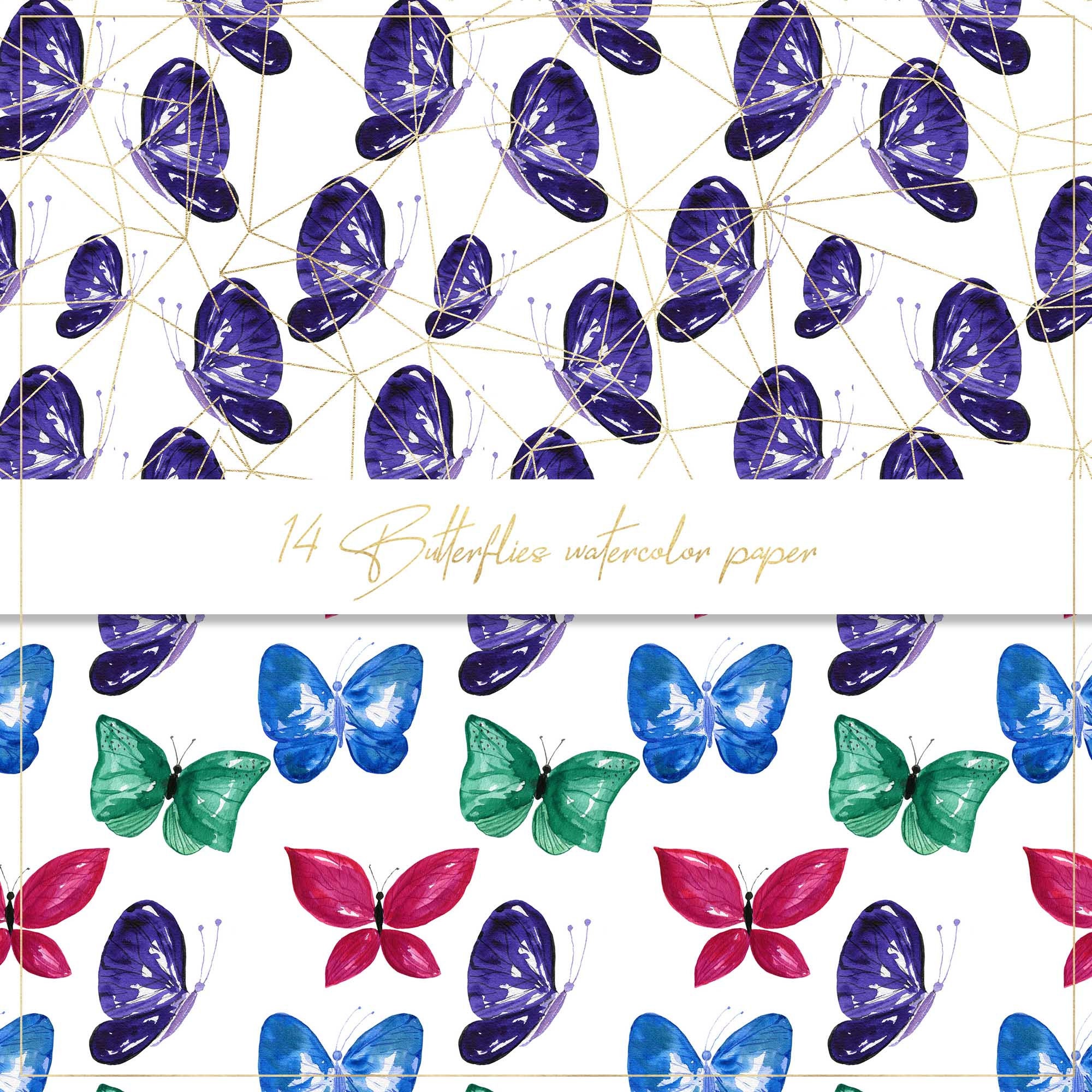 Butterflies digital paper seamless pattern spring butterfly | Etsy