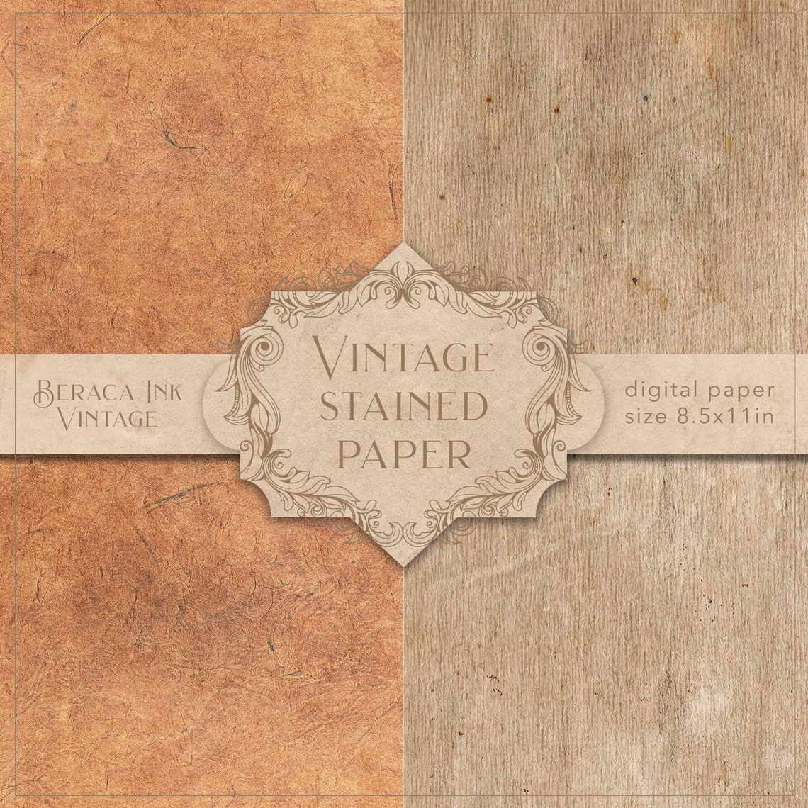 Vintage Stained Digital Paper Antique Paper Distressed - Etsy