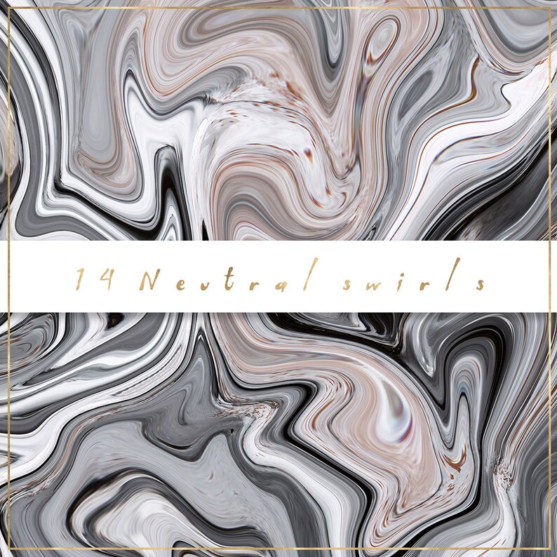 Neutral Swirls Digital Paper Neutral Marble Paper Abstract | Etsy
