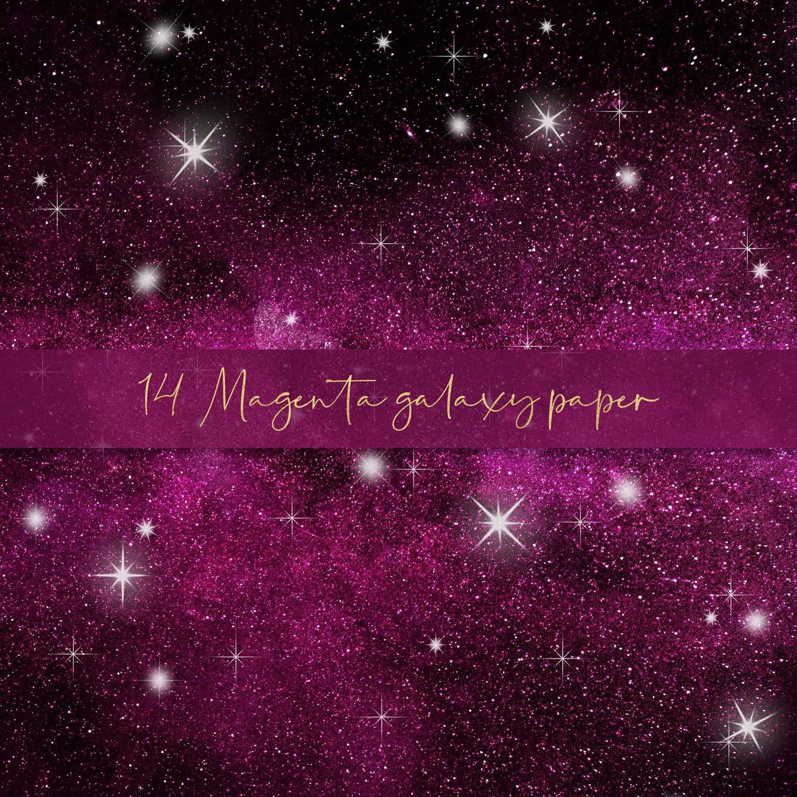 Magenta Galaxy Digital Paper Cosmic Paper Watercolor Galaxy | Etsy