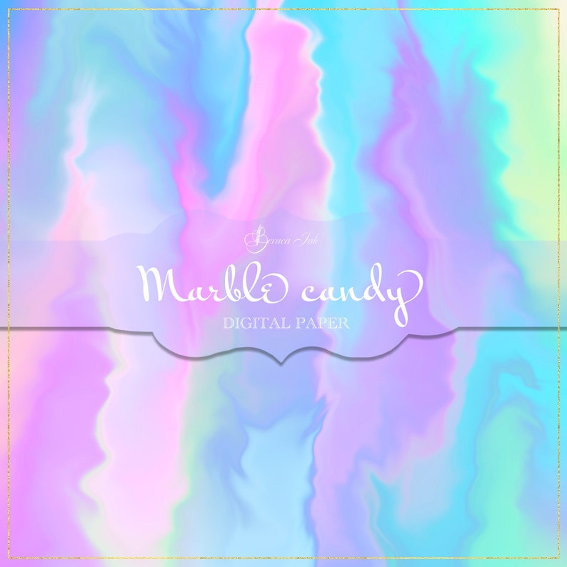 Marble Candy Digital Paper, Marbling Pattern, Colorful Background ...
