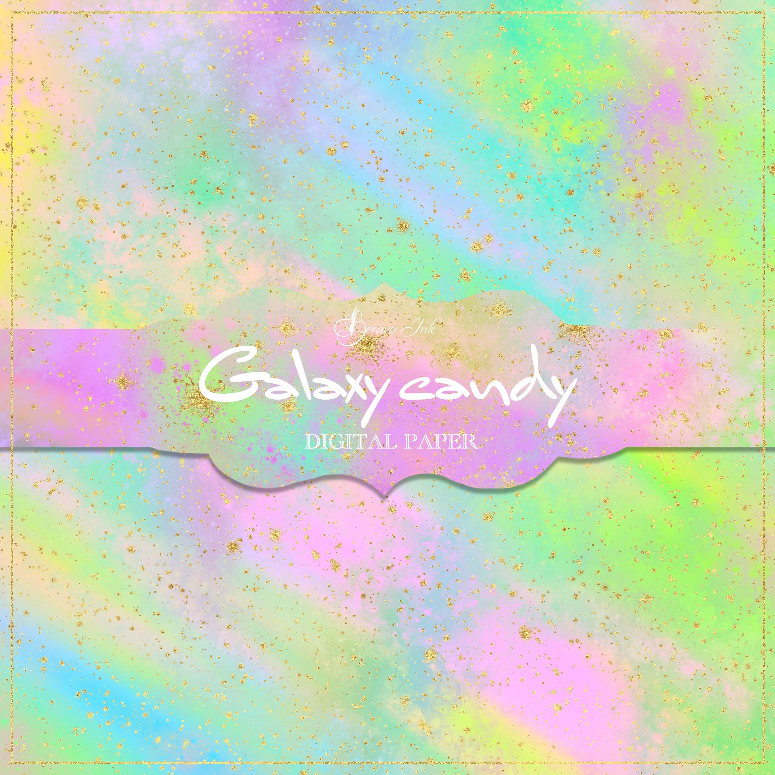 Galaxy Candy Digital Paper Stars Pattern Rainbow Galaxy - Etsy