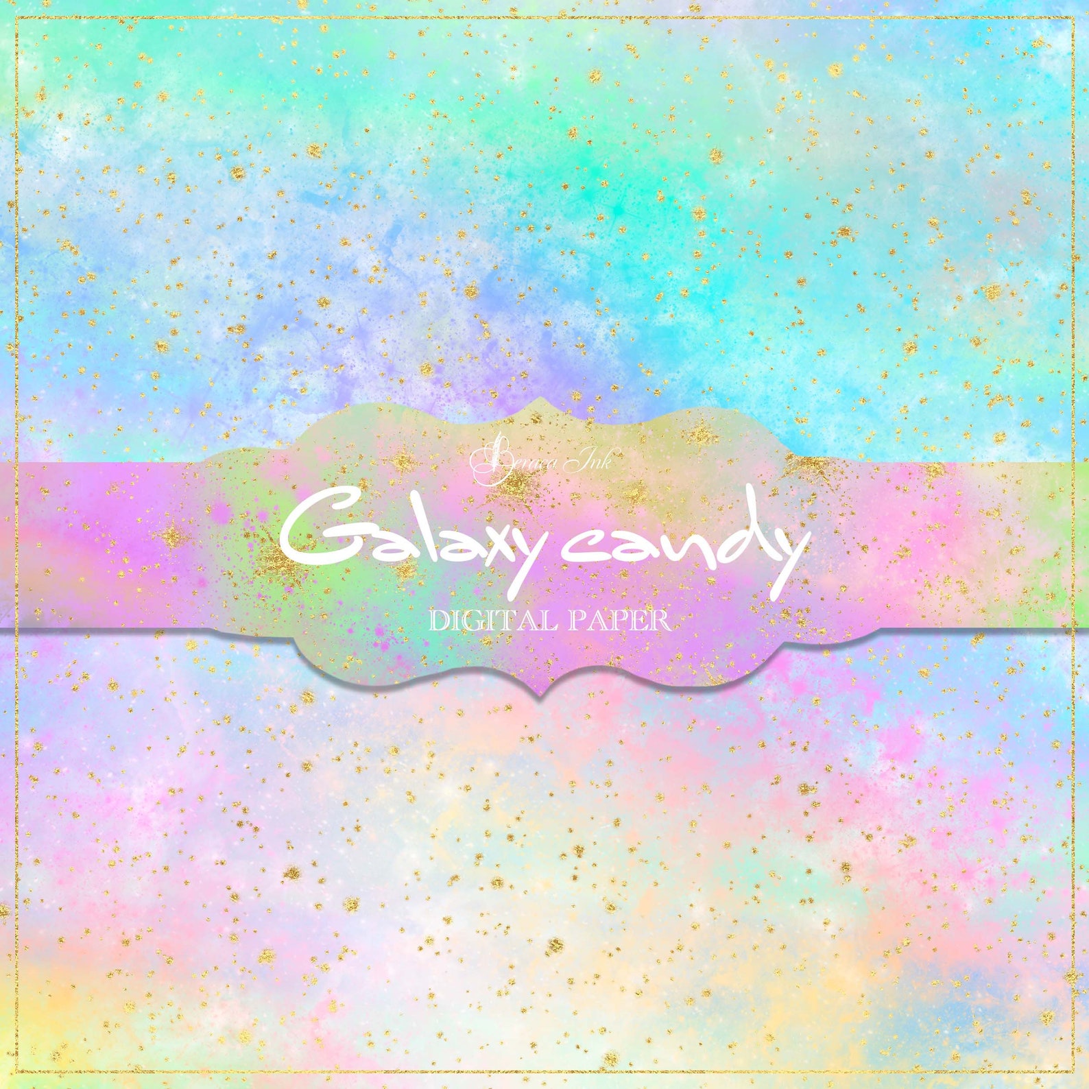 Galaxy Candy Digital Paper Stars Pattern Rainbow Galaxy - Etsy