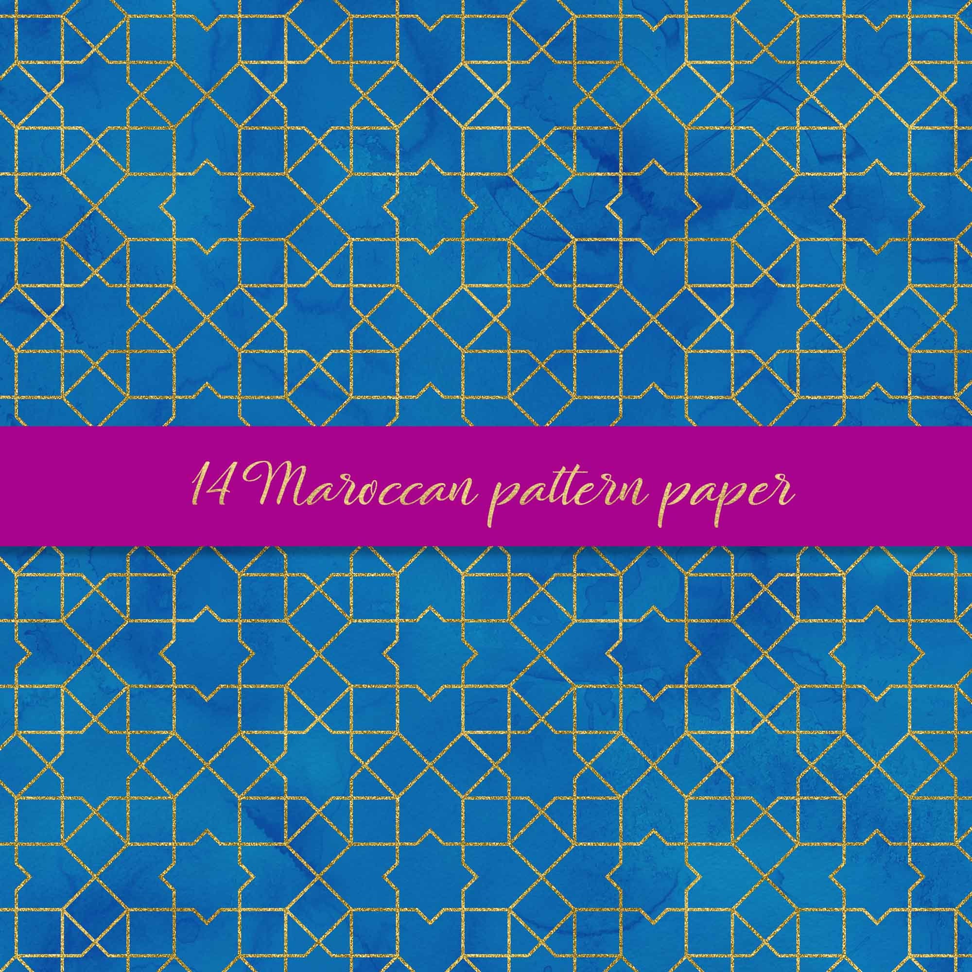 Moroccan Digital Paper, Seamless Paper, Gold Pattern Paper, Arabic ...