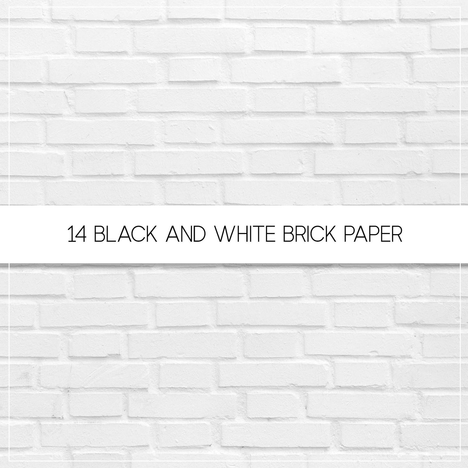 Black and White Brick Digital Paper Brick Background - Etsy