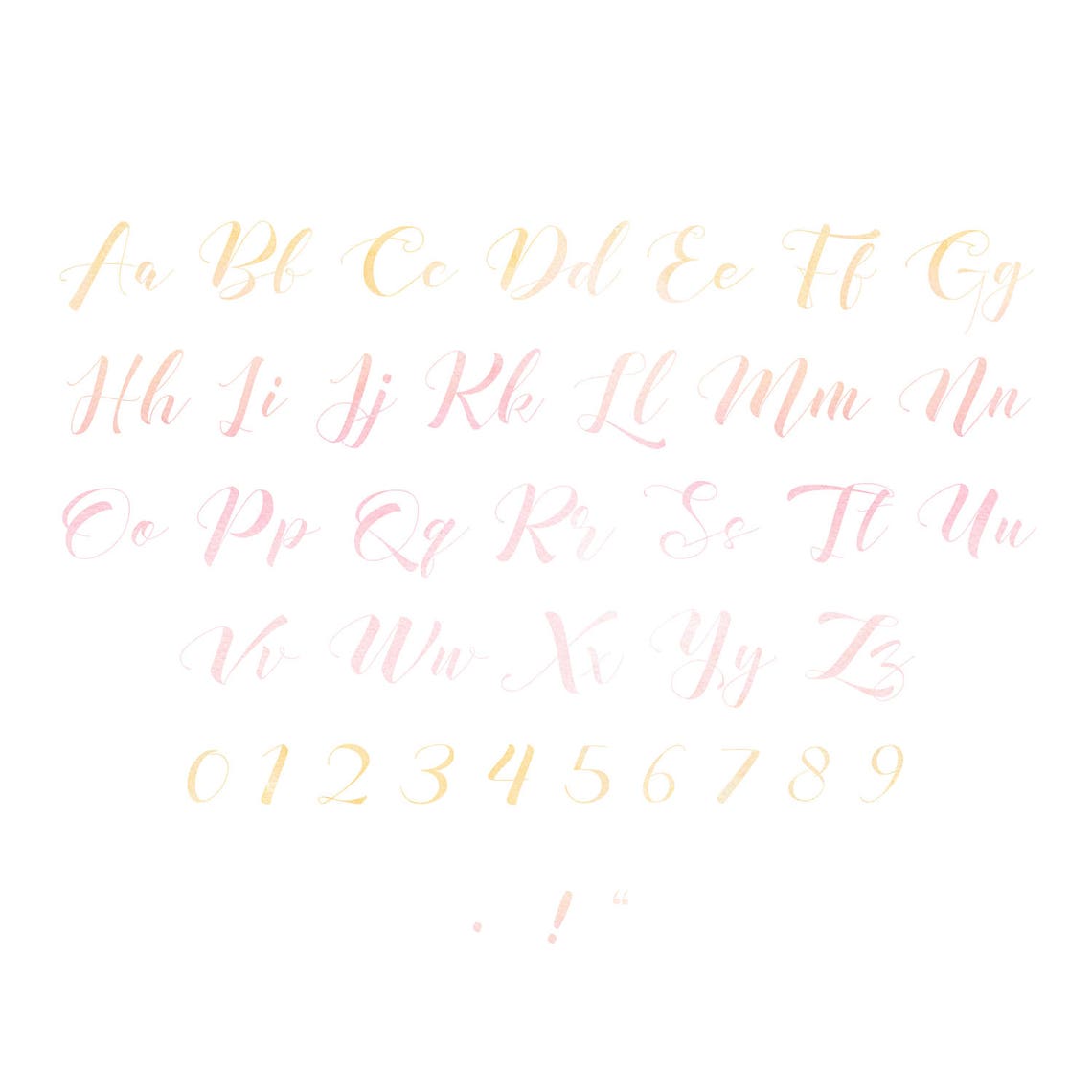 Pastel Pink Watercolor Alphabet Pink Alphabet Pastel | Etsy